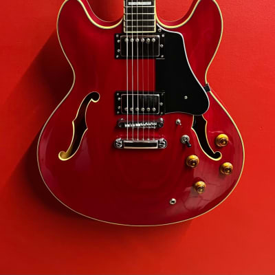 Vester Semi-Hollow Body (ES-335) Cherry Mod 700 Grover Tuners | Reverb