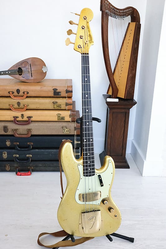 Fender Custom Shop Gold Sparkle Stack Knob Jazz | Reverb Australia