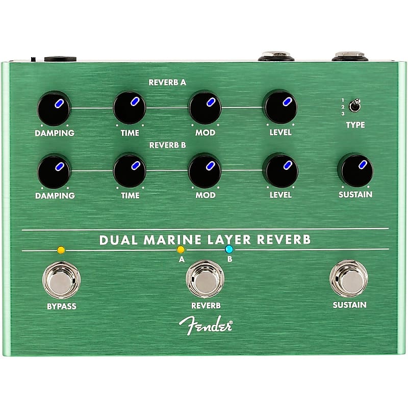 Fender Dual Marine Layer Reverb Effects Pedal Green | Reverb