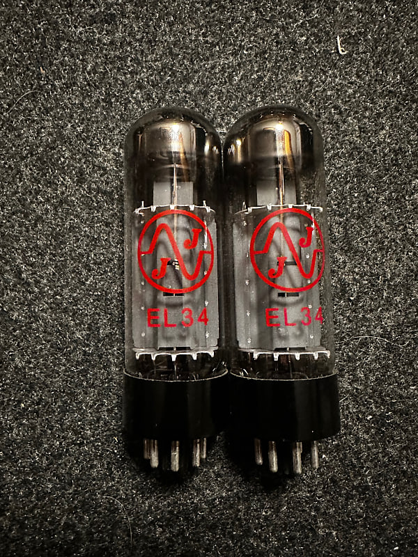 JJ EL34 Burned In Tube Pair Electric Guitar Amplifier | Reverb