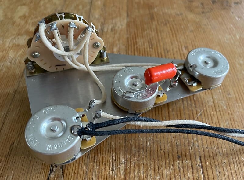 Custom Fender Stratocaster LEFT HAND Wiring 250k CTS Oak | Reverb