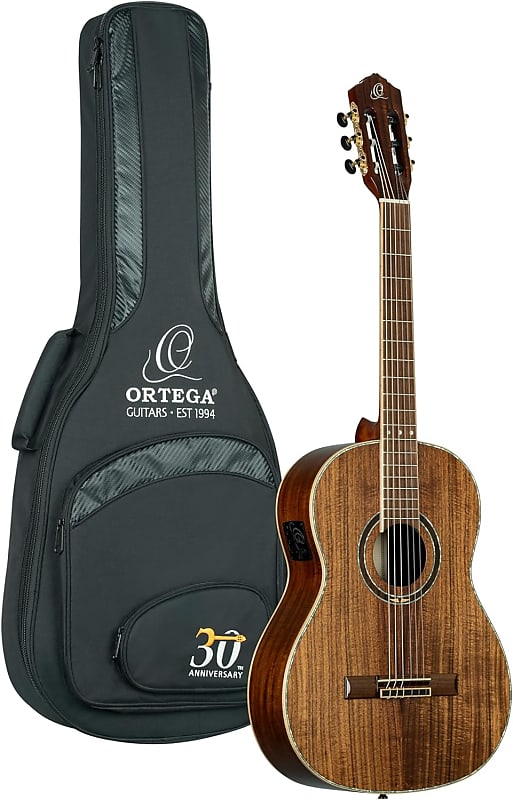 Ortega 30th Anniversary AAA Flamed Acacia - Nylon String | Reverb