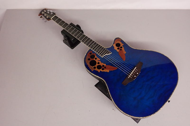 Ovation Celebrity CC44 Acoustic/Electric Guitar Blue Quilt | Reverb