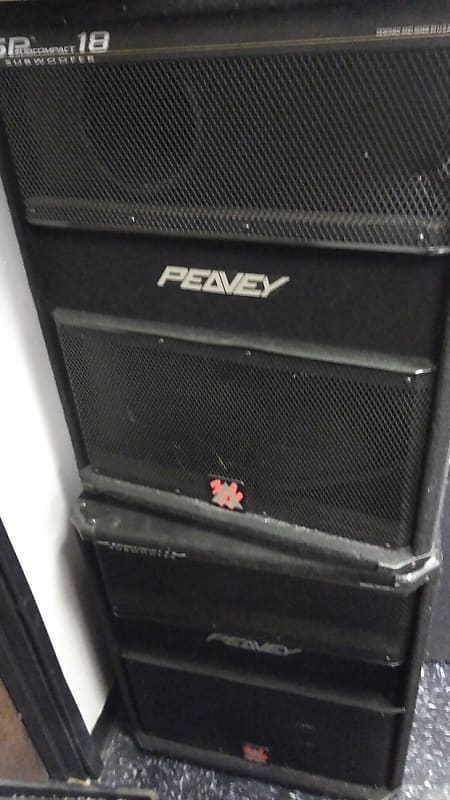 Set of 2 Peavey SP Subcompact 18 Subwoofer 2004-2006 Black | Reverb