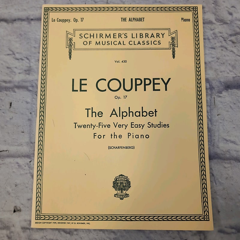 Schirmer's Library Le Couppey: Op. 17 The Alphabet | Reverb