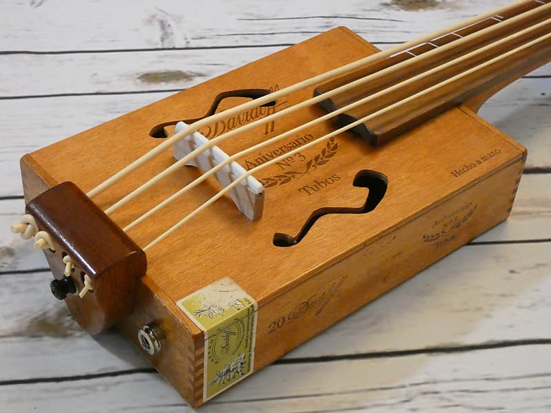Shonky CIgar box Bass Ukulele Ubass 2020 Natural. fretless | Reverb