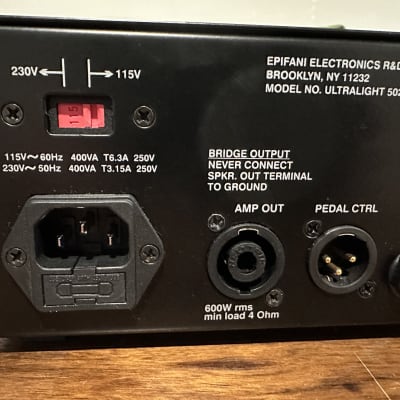 Epiphani UL 502 (Ultralight) Bass Amp Head Rack Mount 2000’s | Reverb