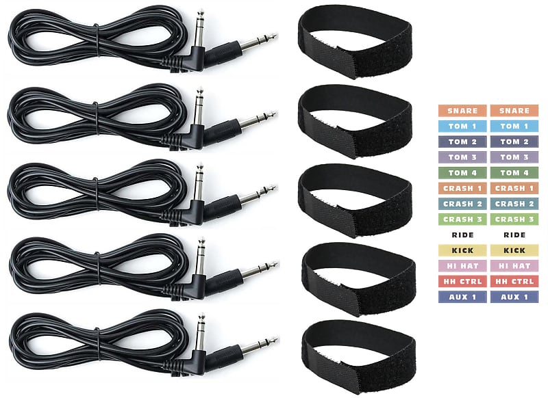5 Cable Connection Kit for Alesis SamplePad Pro Auxiliary | Reverb