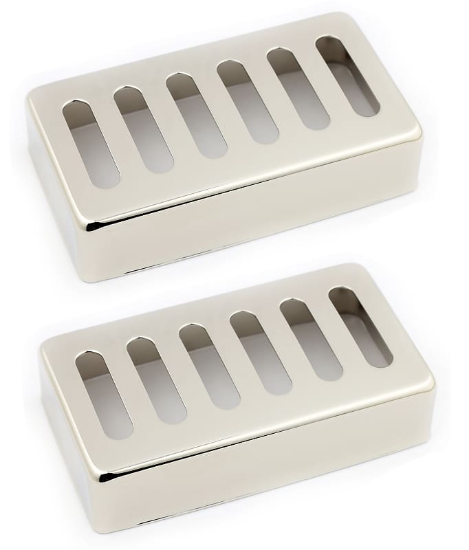 (2) NICKEL-SILVER Radiator Humbucker Guitar Pickup Covers, | Reverb
