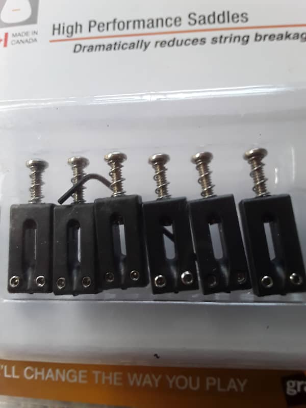 Graph Tech Strat style String Saver saddles narrow Black | Reverb UK