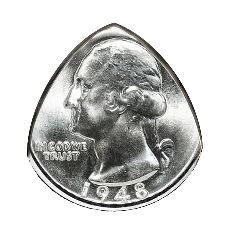 1948 Silver Coin Guitar Pick = Made in the USA by Nashville | Reverb