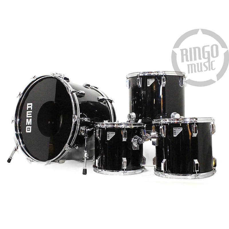 REMO Encore Quadura Acousticon Black 22" - 12" - 13" 16" 4cs | Reverb
