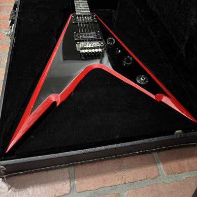 Dean Razorback V Black w/ Red Bevels | Reverb