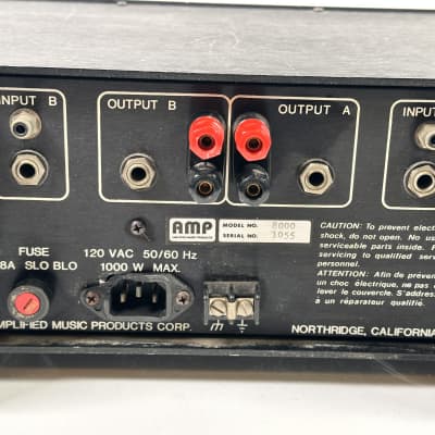 A.M.P. 8000 (Amplified Music Products) Power Amplifier | Reverb Canada