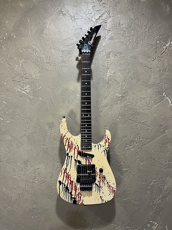 Charvel Charvette by Charvel 1989 Paint Splatter White | Reverb