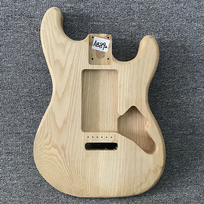 Ash Wood Unfinished Stratocaster Strat Style Guitar Body | Reverb