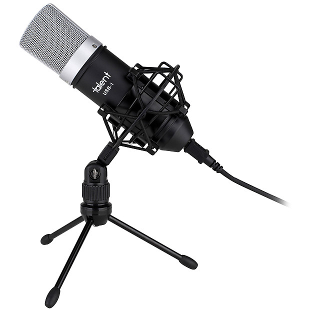 Talent USB-1 Studio Condenser USB Microphone w/ Tripod Shock | Reverb