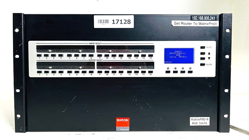 Barco Matrix Pro-II 16x16 DVI Router #17128 #17129 (One)THS | Reverb