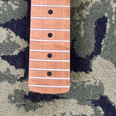 Warmoth Stratocaster Neck - One-piece Roasted Flame Maple | Reverb