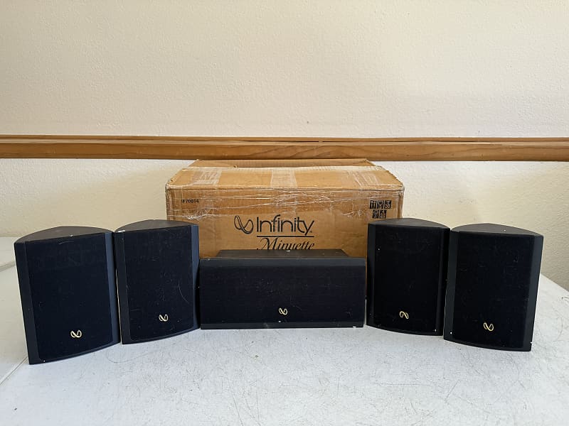 Infinity Minuette Speakers System 5 Channel Home Theater | Reverb