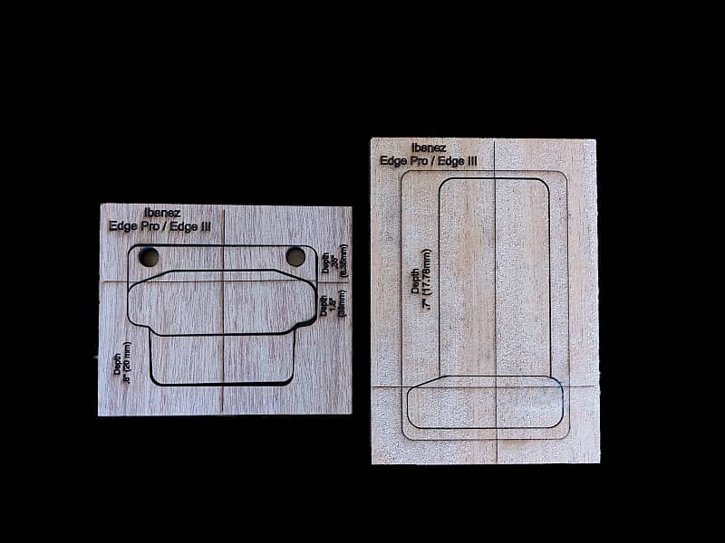 Ibanez Edge Pro/Edge III 2 piece Bridge Routing Template set | Reverb