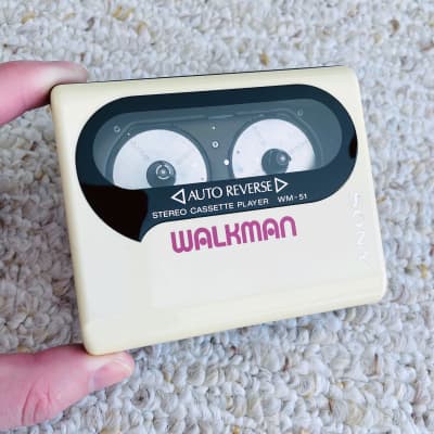 [RARE] Sony WM-51 Walkman Cassette Player, Rare Elegant White | Reverb