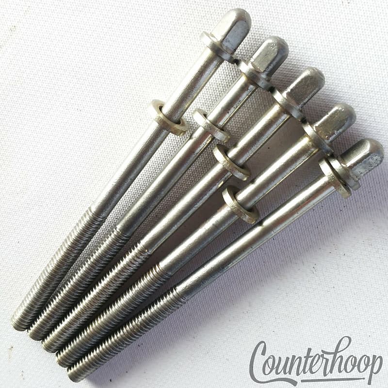 Ludwig/Leedy 5x Nickel 3 3/8"Tension T-Rods Snare/Tom Drum | Reverb