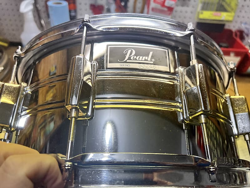 Pearl 14 x 6.5 1980s - Chrome Over Steel 10 Lug Parallel | Reverb
