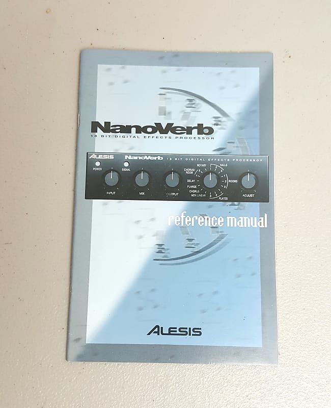 Alesis NanoVerb Digital Reverb - Original Owner's Manual | Reverb