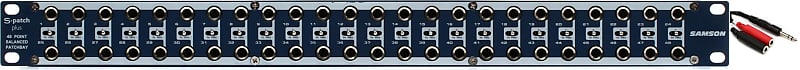 Samson S-Patch Plus 48-point Balanced Patchbay Bundle with | Reverb