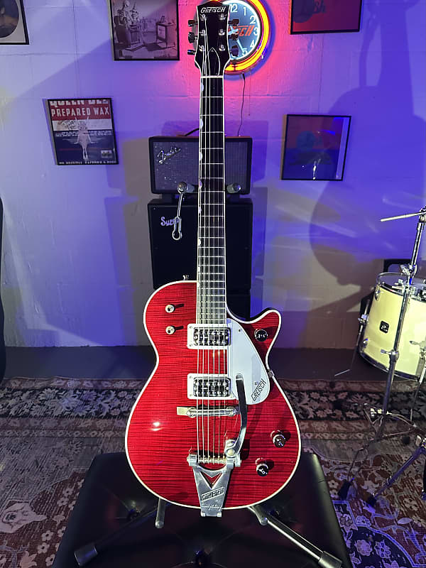 Gretsch Power Jet G6128-TVT FSR 2012 - Trans Wine Red Flamed | Reverb