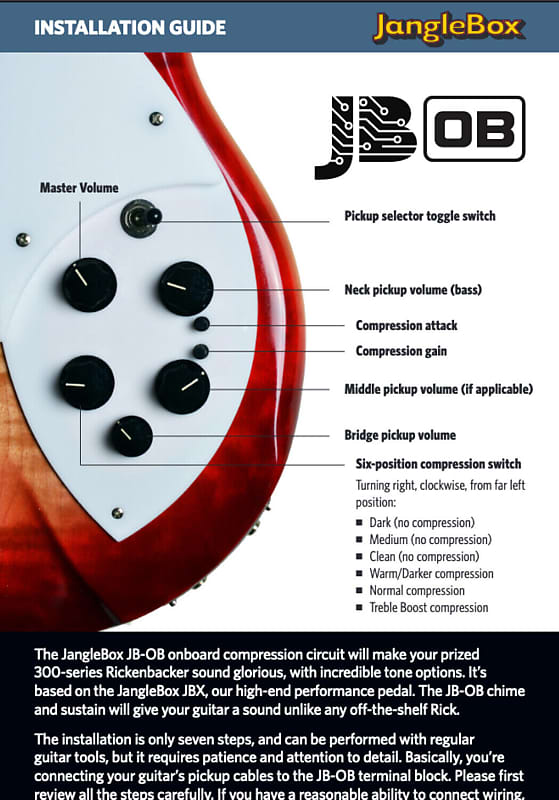 JangleBox JB-OB Compressor Rickenbacker 330, 340, 360 & 370 | Reverb