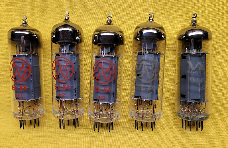 Five (5) EL84 Power Tubes (4 JJ and 1 Valve Art) | Reverb