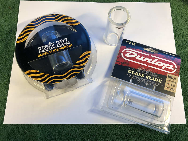 Dunlop 213, 218 and Ernie Ball Medium slides 2020s - Glass | Reverb