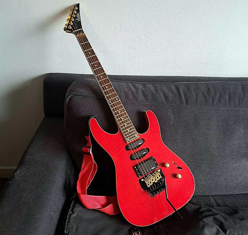 Vester JJR1290 Red & Gold - Floyd Rose MIK + Gigbag 1987 | Reverb