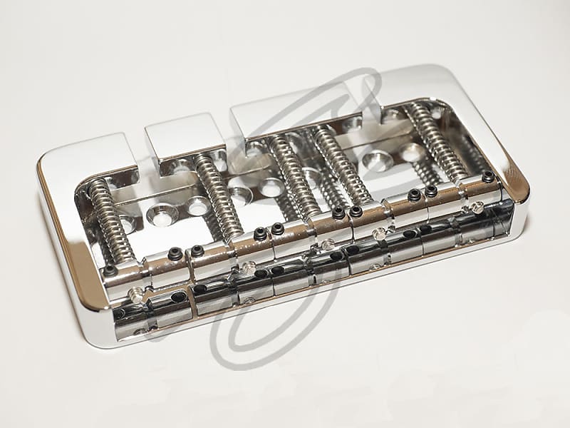 FENDER mount 5 string Hipshot B style brass chrome bridge | Reverb