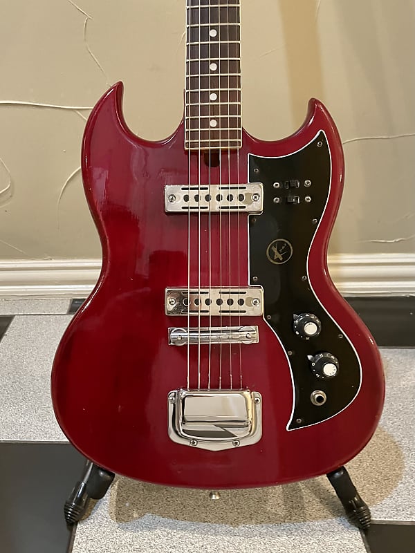 Kay K-2 SG Style Vintage Guitar by Teisco Late 1960’s Cherry | Reverb