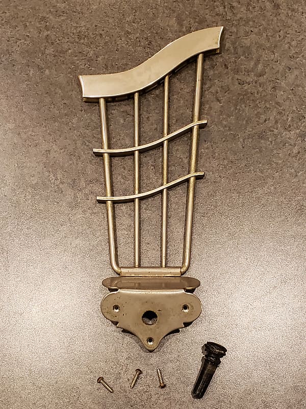 60's Harmony H63 Lyre H75 Archtop Tailpiece 1961 Silvertone | Reverb