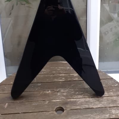 Commodore Flying V Black Guitar | Reverb