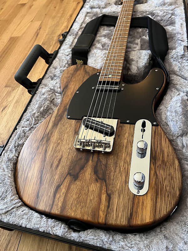 Plek’d Warmoth Telecaster with Roasted Flamed Maple Neck | Reverb