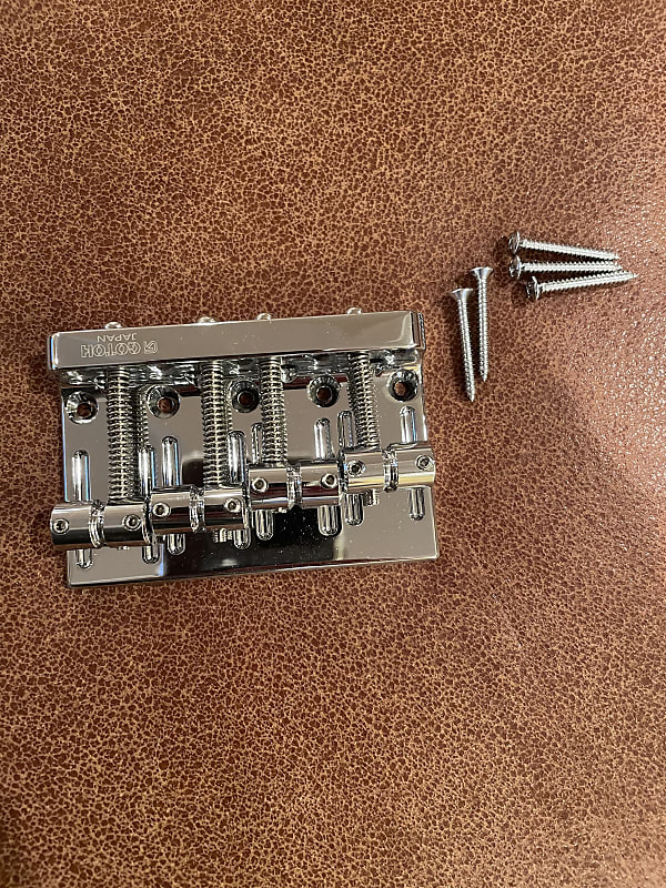 Gotoh 4- string Bass bridge - Chrome | Reverb