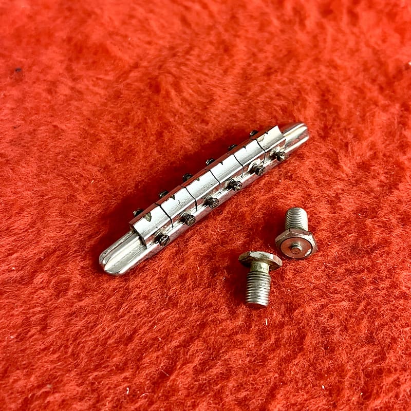 Guild Guitar bridge c 1960 - Chrome original vintage USA | Reverb