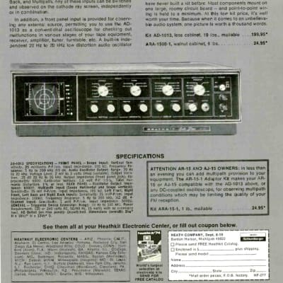 Vintage Heathkit Audio Scope AD-1013 Quadraphonic | Reverb