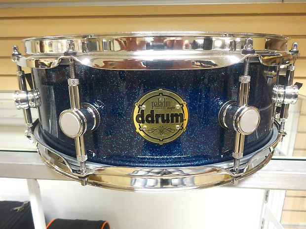 ddrum 5x14 Paladin Maple Snare Drum Blue Sparkle Lacquer | Reverb