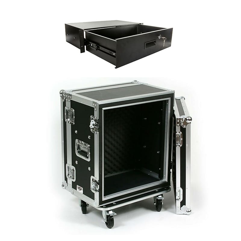 OSP 12 Space 12" D ATA Shock Rack Road Case & 3 Space Rack | Reverb