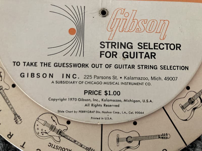 1970 Gibson Guitar String Selector Wheel Tool Kalamazoo pre | Reverb