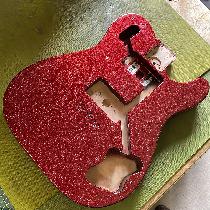 Fender '72 Telecaster Tele Deluxe FSR Red Sparkle - BODY | Reverb UK