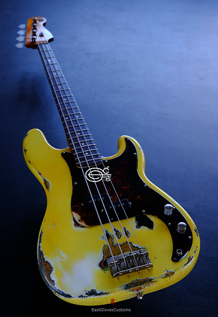 Fender Precision Bass TV Yellow Heavy Relic Aged | Reverb