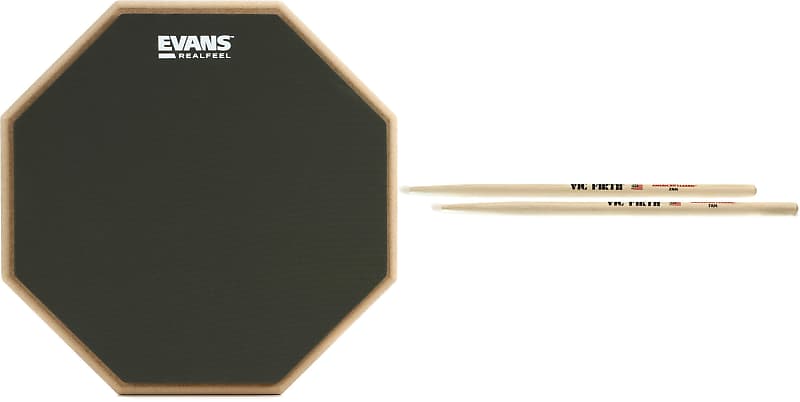 Evans RealFeel 2-Sided Pad - 12 inch Bundle with Vic Firth | Reverb
