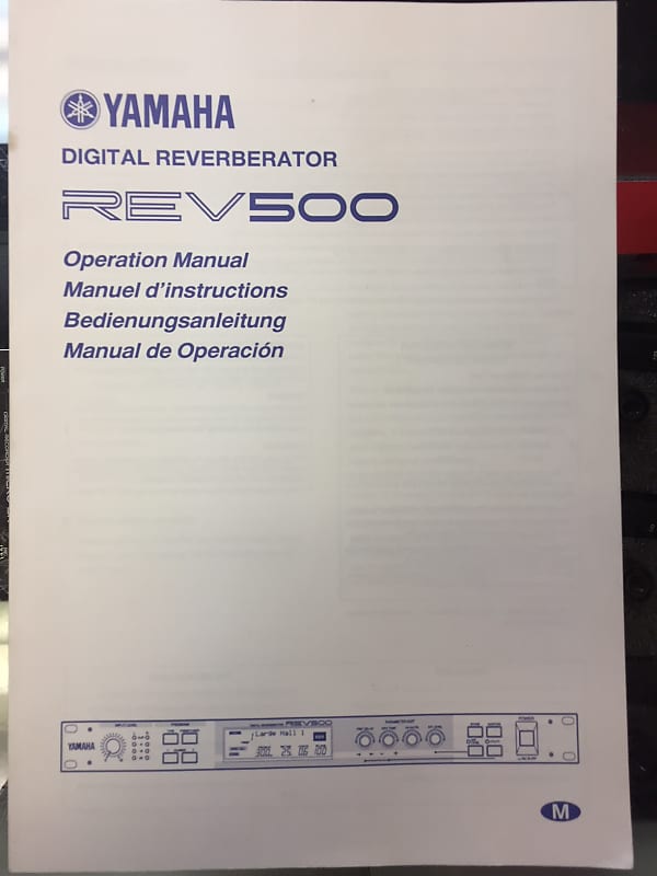 Yamaha Rev-500 Original Manual | Reverb